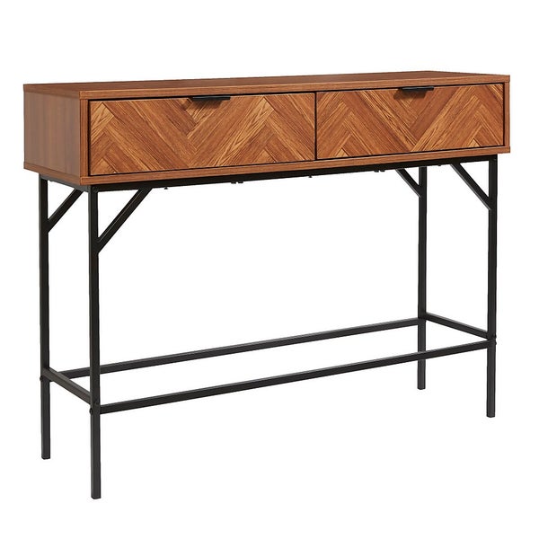 Fulford Chevron 2 Drawer Console Table Homebase