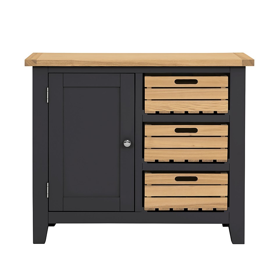 Ashstead Small Sideboard Oak Charcoal Homebase