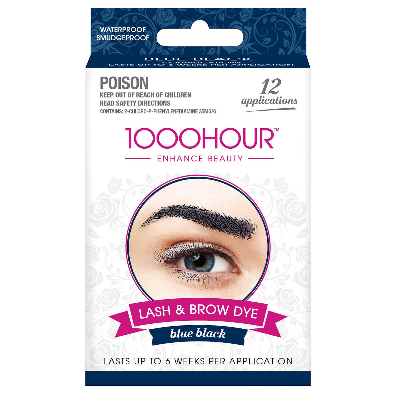 1000 Hour Eyelash Brow Dye Kit Blue Black LOOKFANTASTIC AU