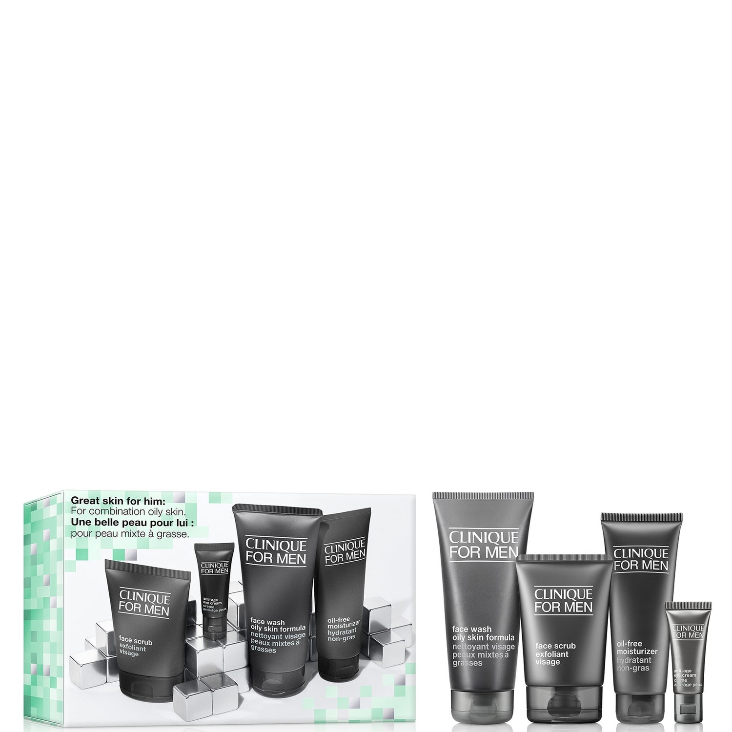 Clinique For Men Skincare Gift Set Oily Skin Types