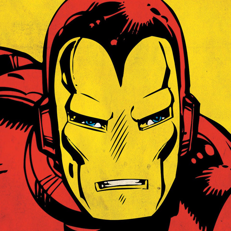 iron man face comic