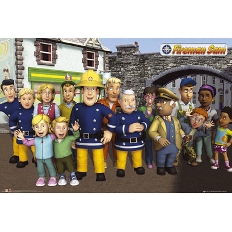 fireman sam wall mural