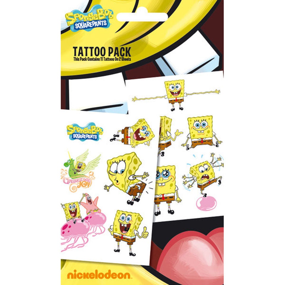 spongebob tattoos temporary
