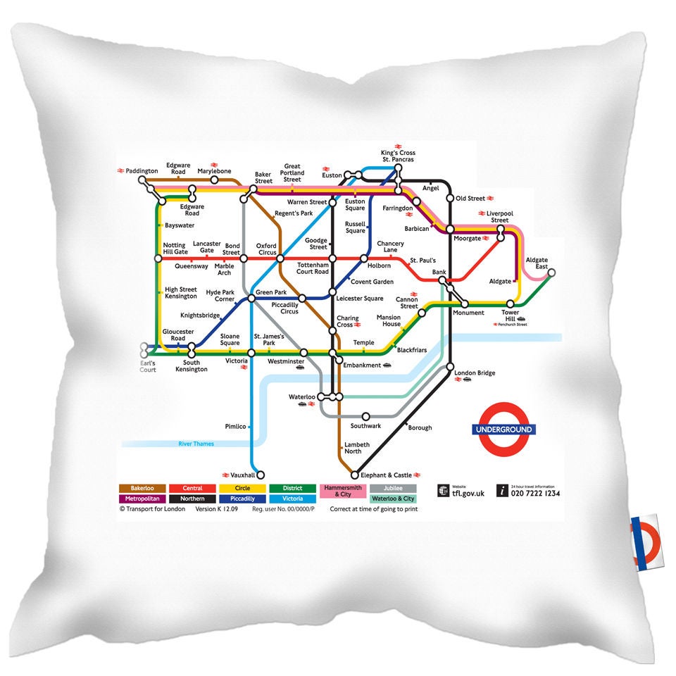 London Tube Map Zone 1 A3, A2, A1 London Underground Tube Map Acrylic