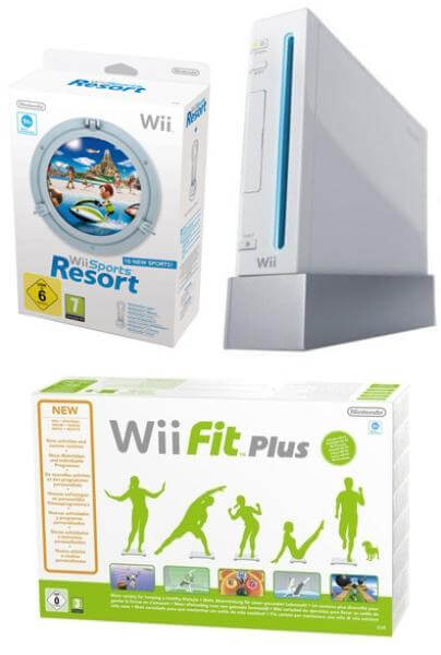 Nintendo Wii Console: Bundle (Including Wii Sports Resort, & Wii Fit Plus with Board) Games ...