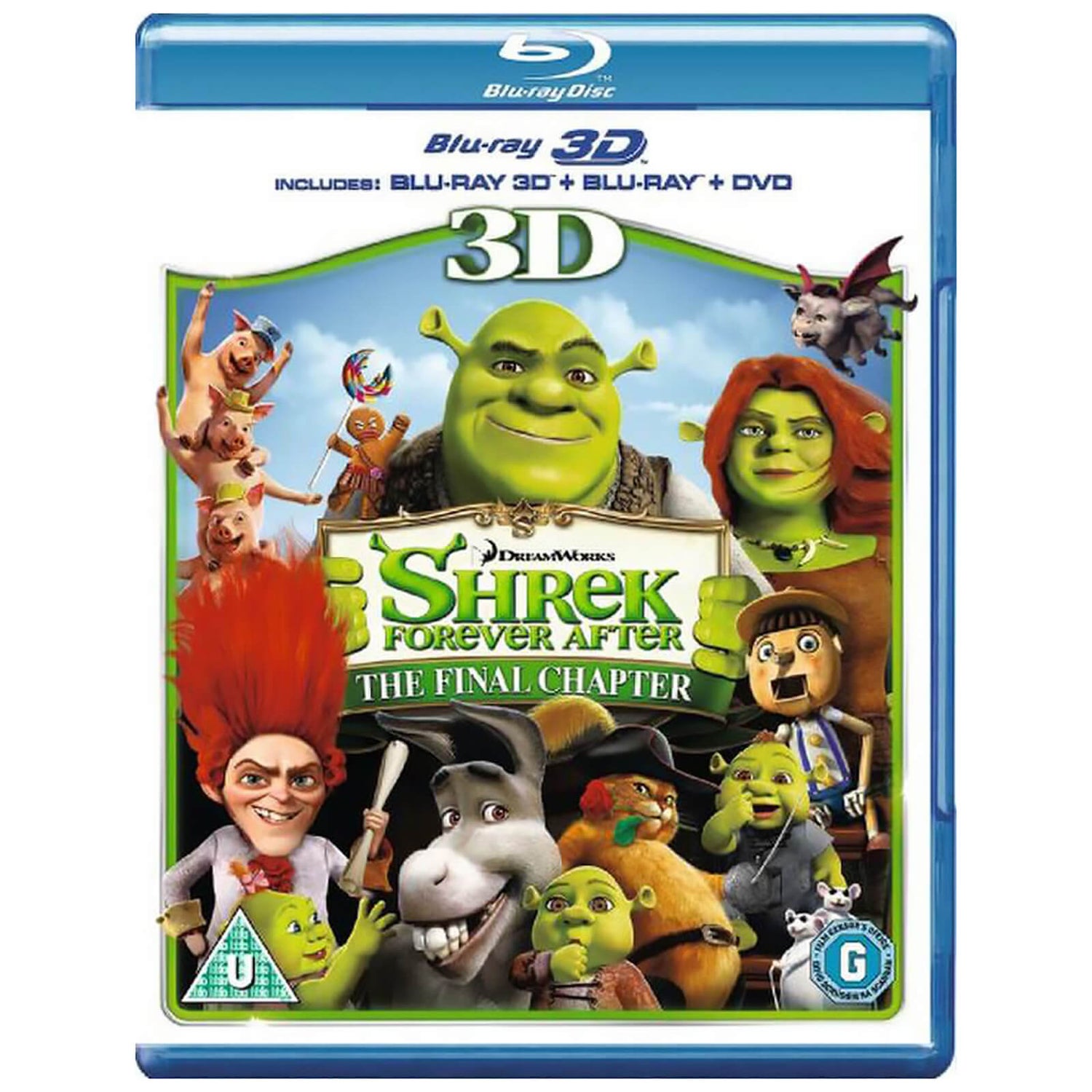 Shrek Forever After 3D (3D Blu-Ray, 2D Blu-Ray and DVD) Blu-ray | Zavvi Australia