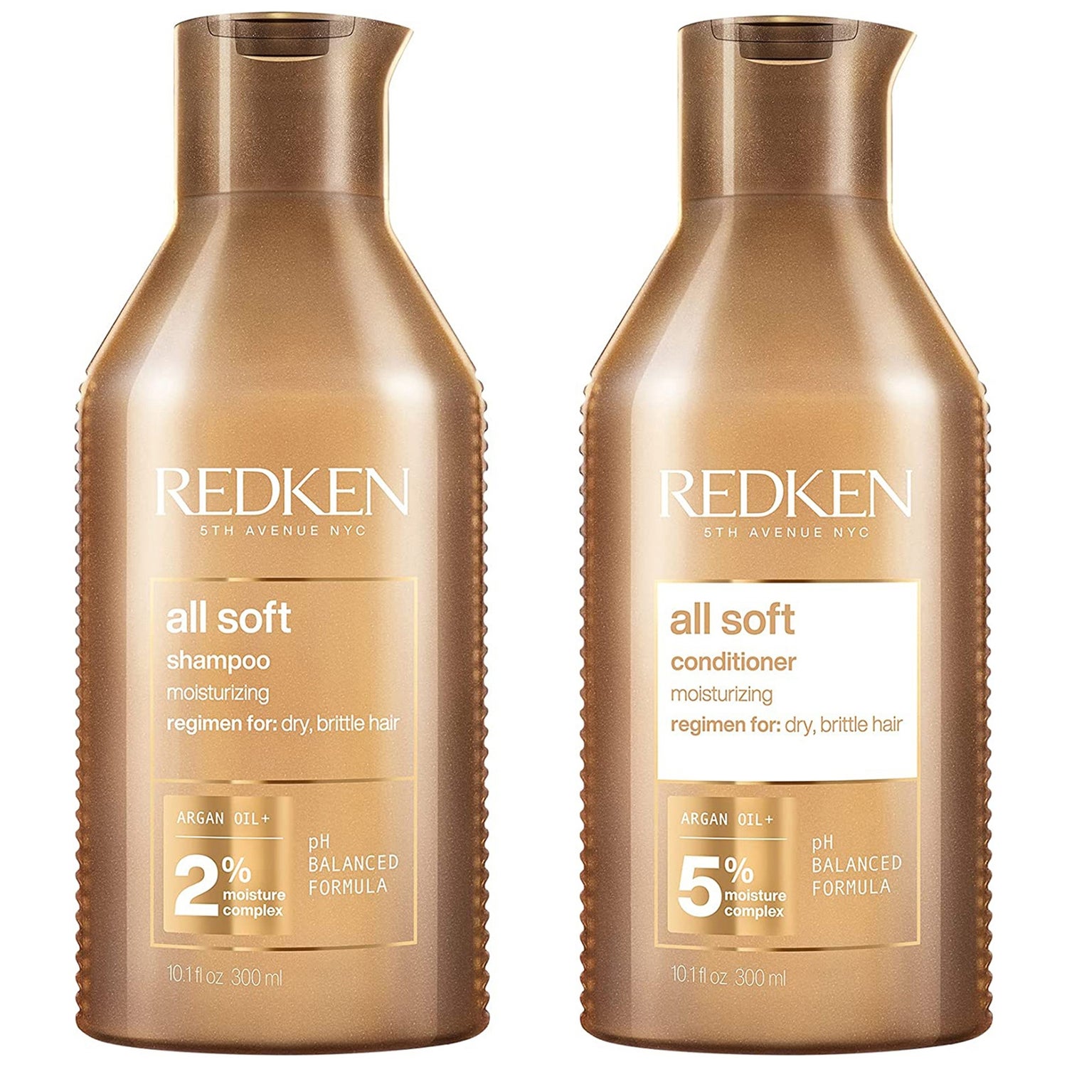 Redken All Soft Moisturising Shampoo and Conditioner 300ml Bundle For ...