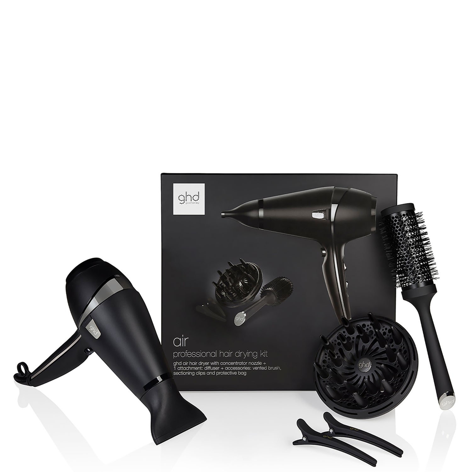 ghd Air Kit (ghd Diffuser and Size 3 Ceramic Brush) | HQ Hair