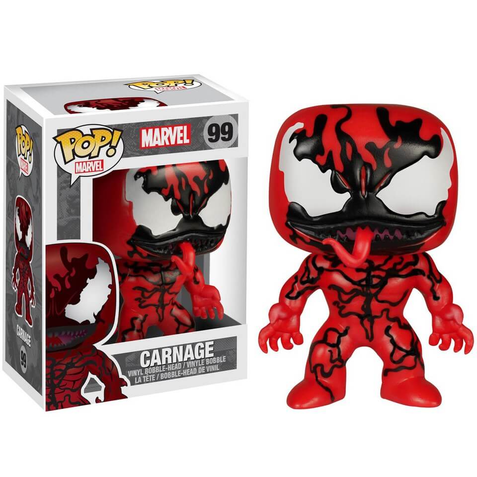 Marvel Spider Man Carnage Pop Vinly Bobble Head Merchandise Zavvi UK