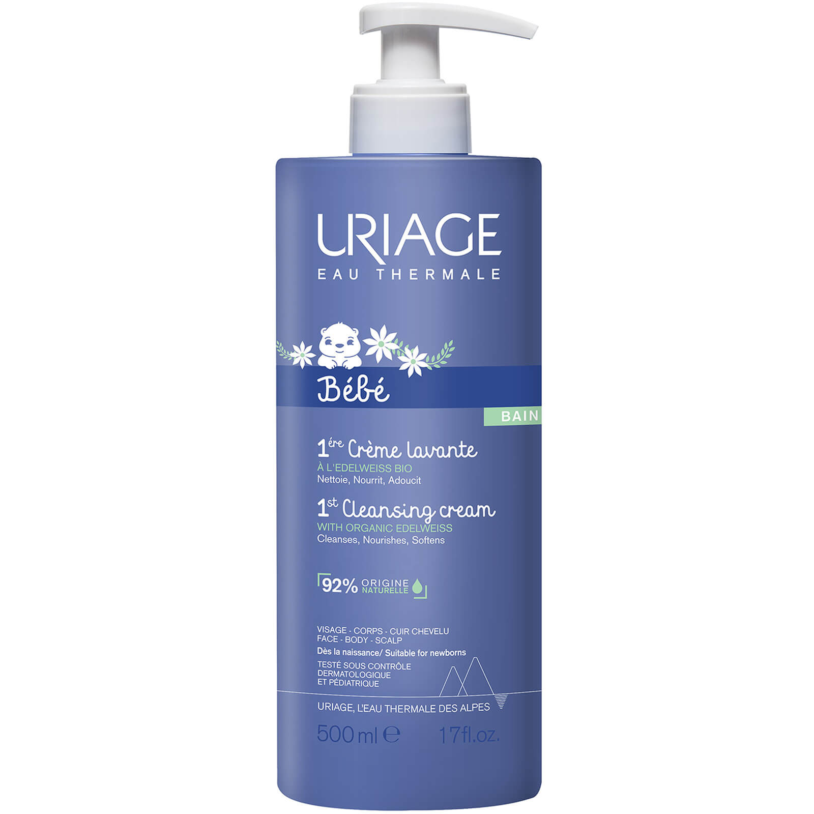 Uriage Soap Free Cleansing Cream for Face, Body and Scalp 500ml | Buy ...