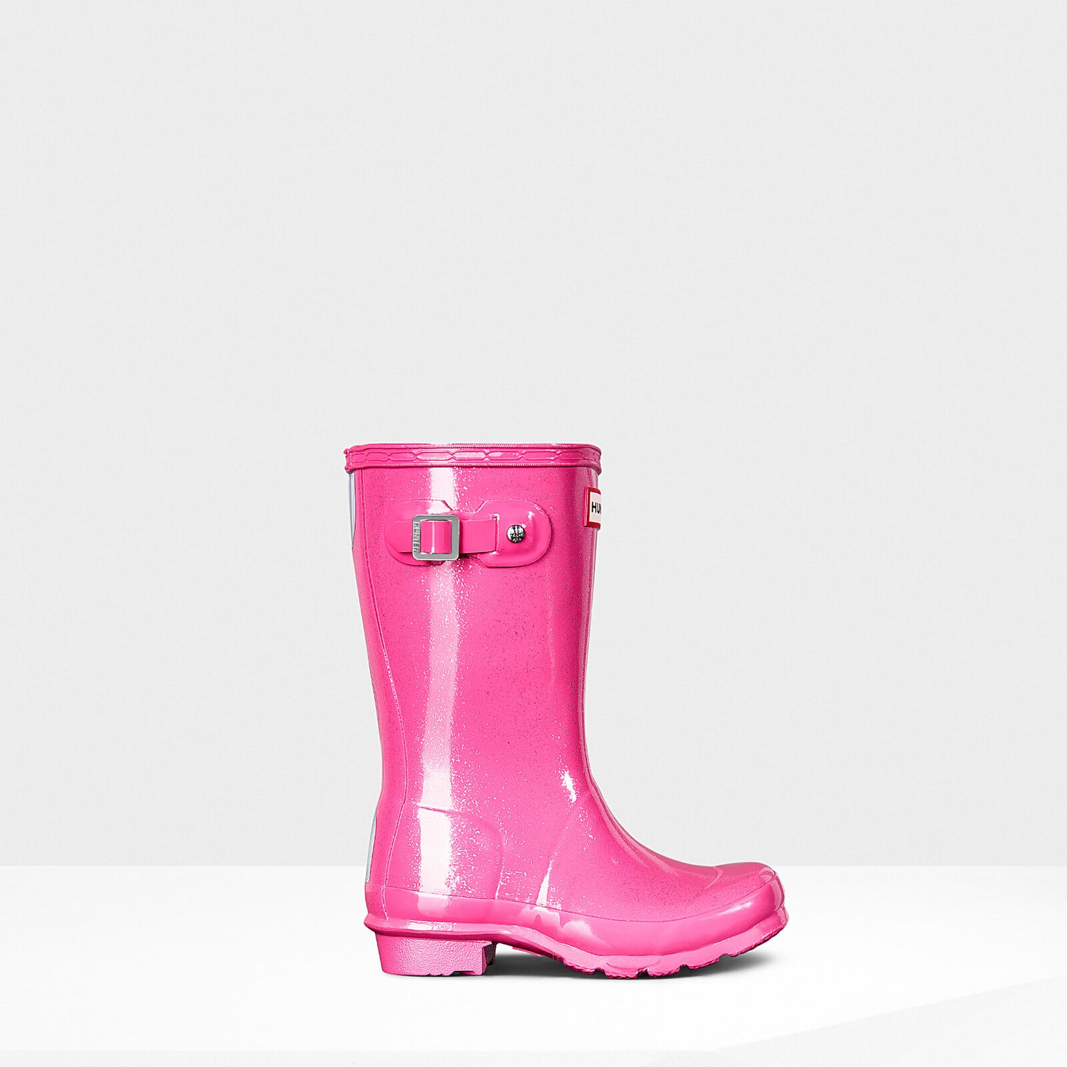 Hunter Kids' Original Glitter Finish Wellies - Fuchsia | TheHut.com