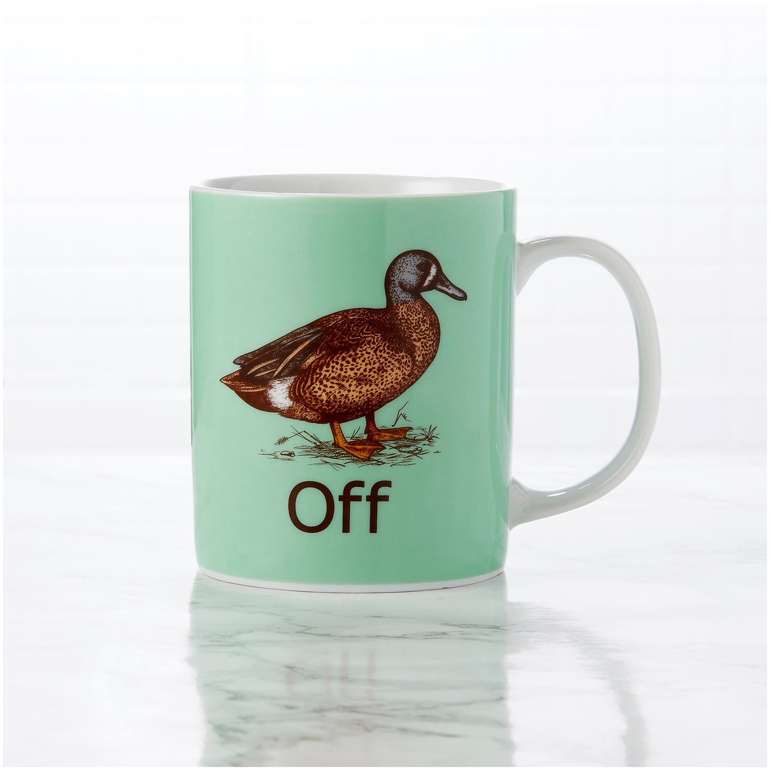Duck Off Mug - White/Brown - IWOOT UK