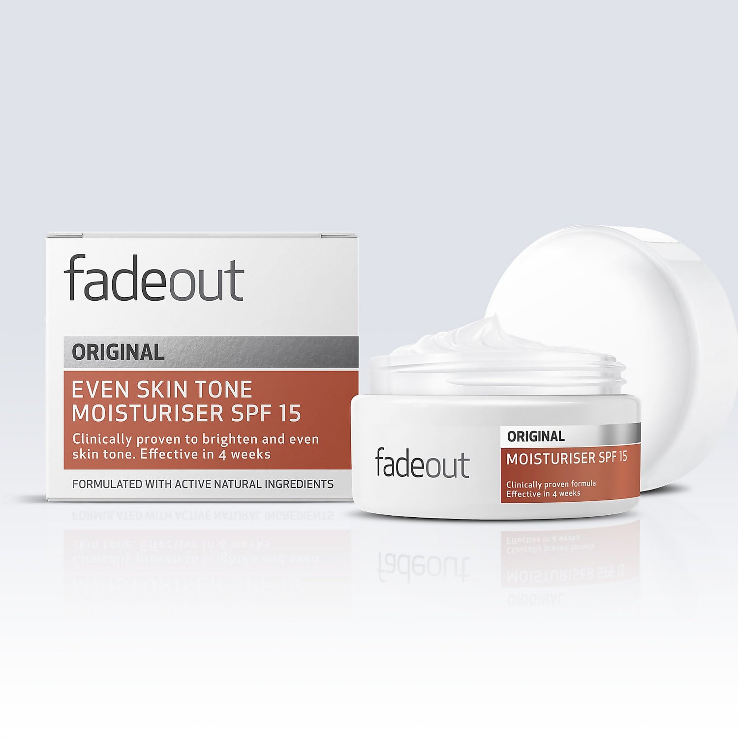 Creme Hidratante com FPS 15 ORIGINAL Even Skin Tone da Fade Out 50 ml ...