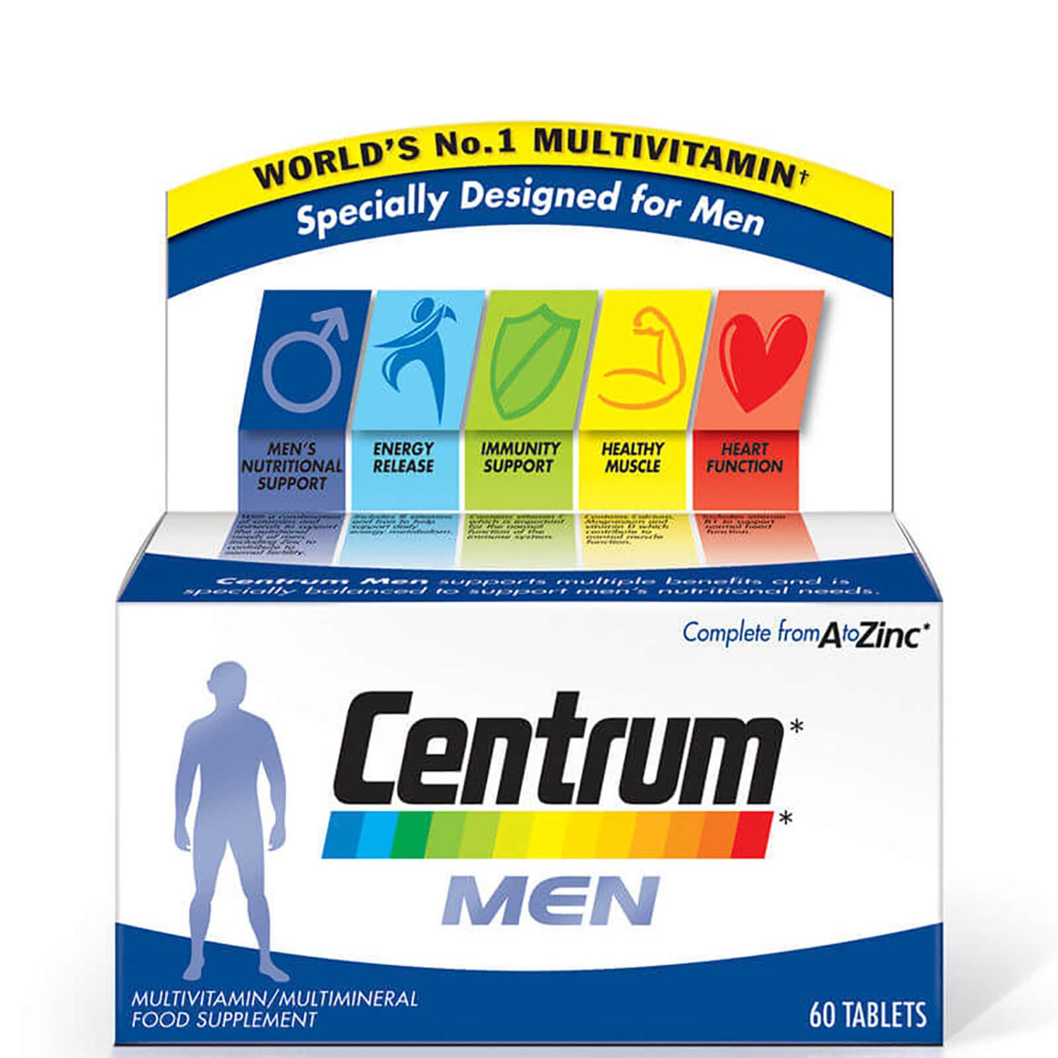Centrum Men Multivitamin Tablets - (60 Tablets) | Lookfantastic UAE