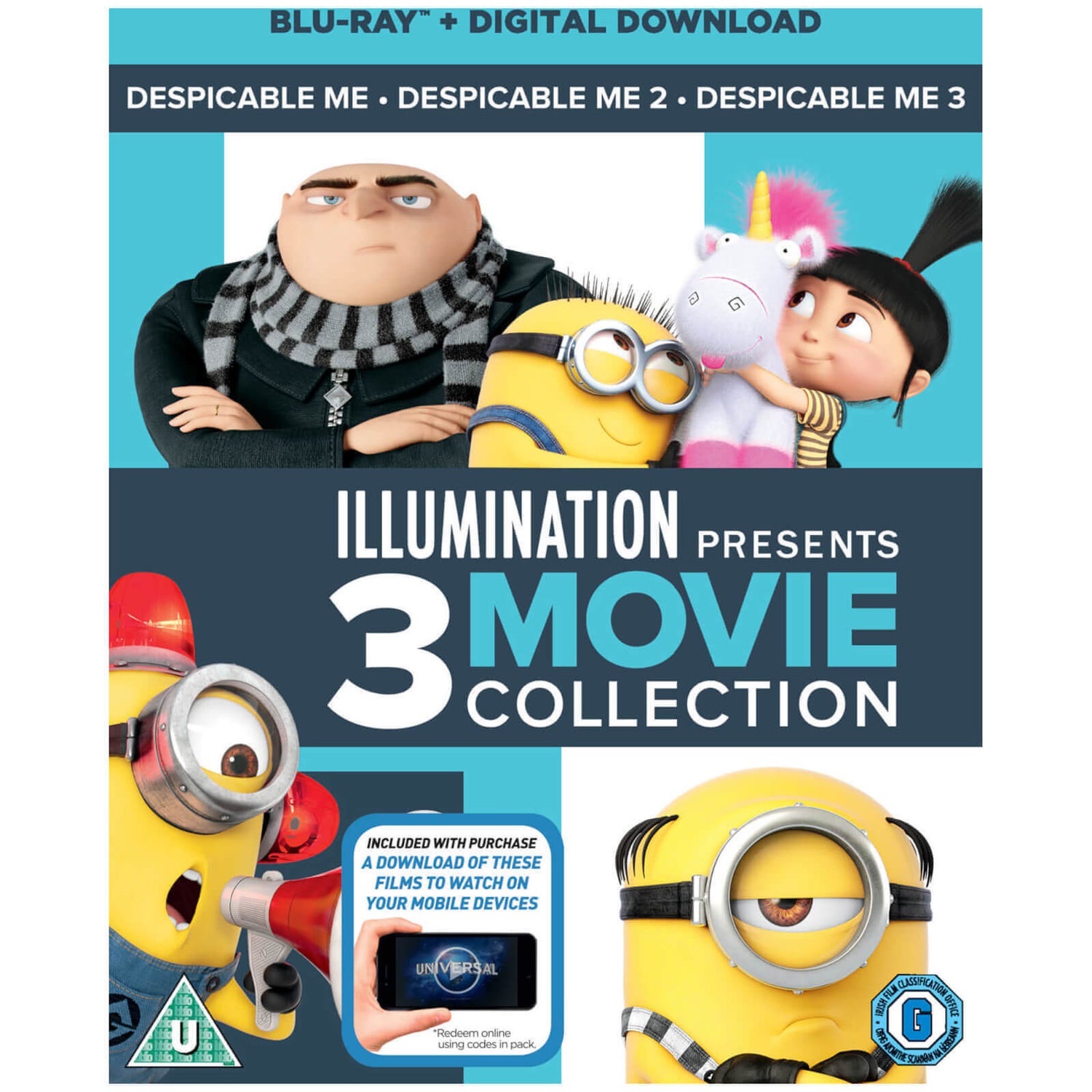 Despicable Me 1-3 boxset (inclusief digitale download) | Zavvi.nl
