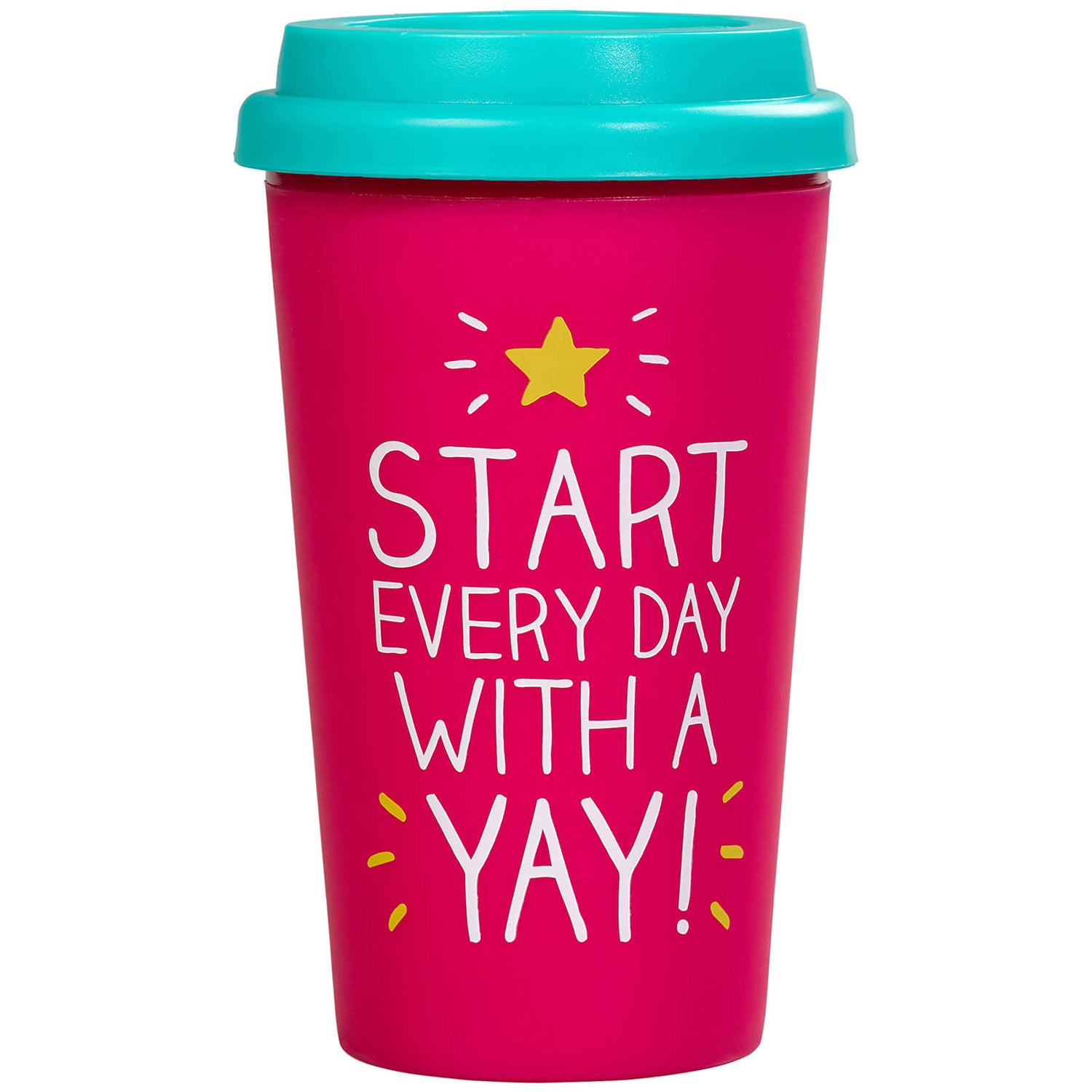 Happy Jackson Start Every Day with a Yay Travel Mug - IWOOT UK