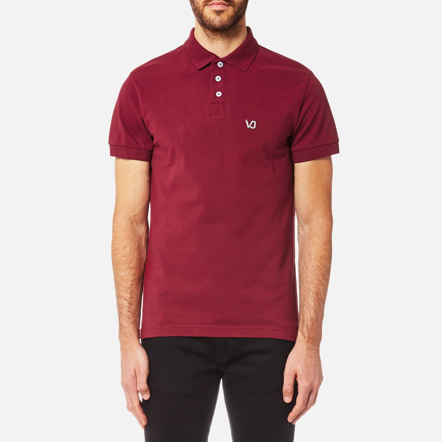 Versace Jeans Men's Small VJ Logo Polo Shirt - Rhododendron | TheHut.com