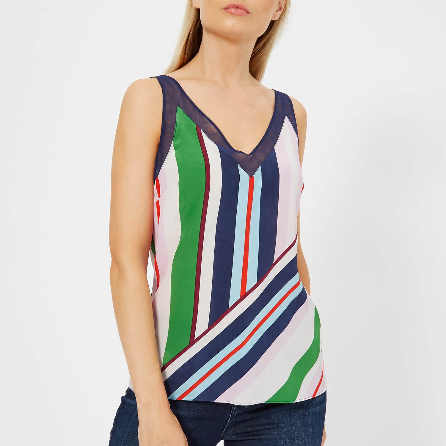 Ted Baker Women's Calixto Bay of Honor Mesh Trim Cami Top - Pale Pink ...