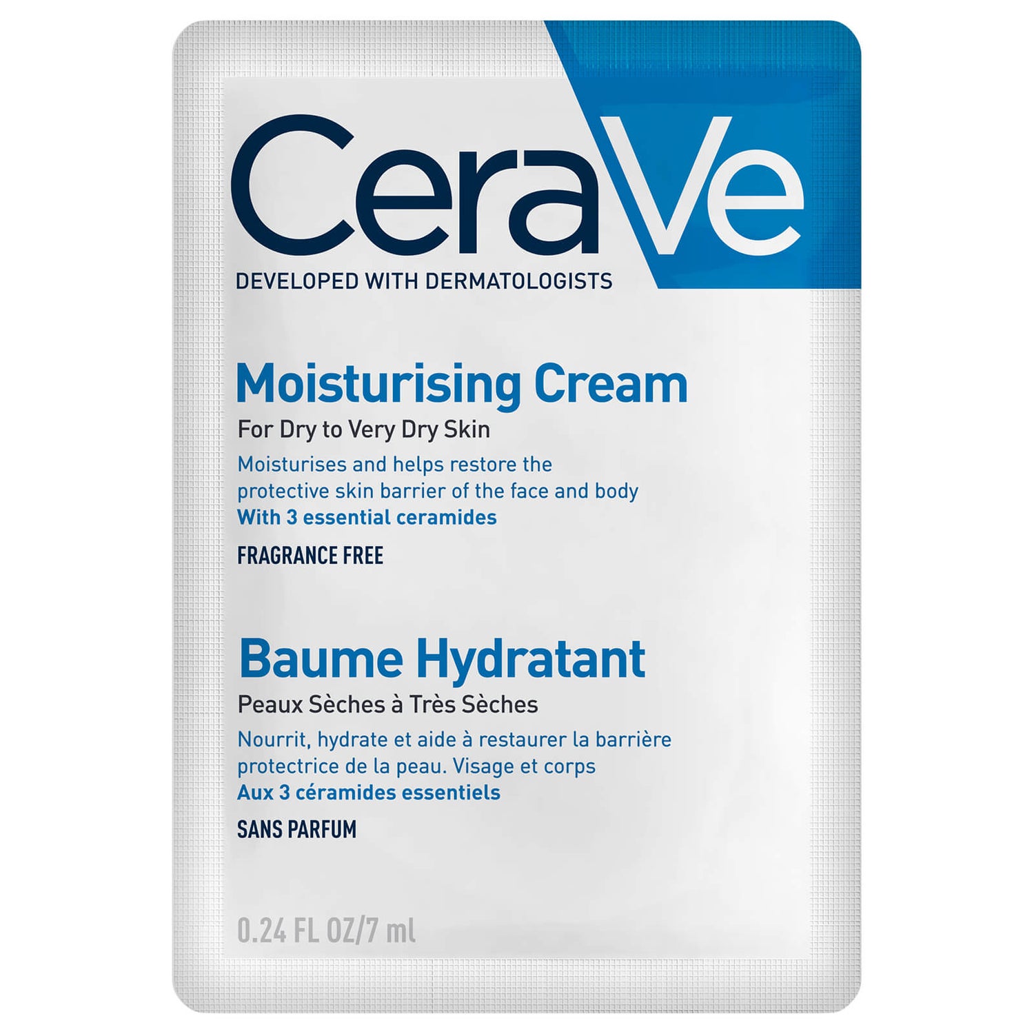 CeraVe Moisturising Cream Sample 7ml (Free Gift) - Snabb leverans