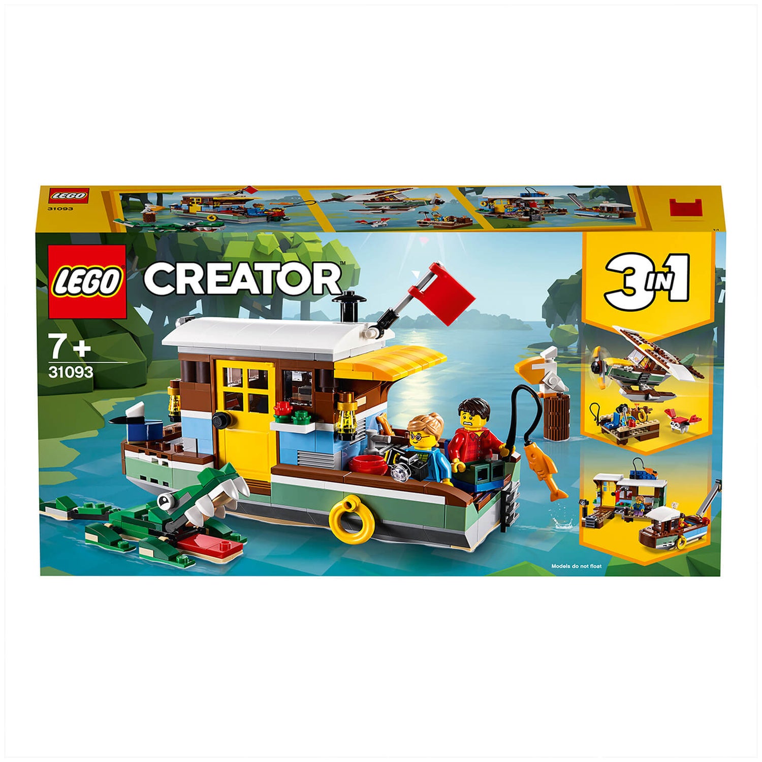 LEGO Creator: 3in1 Riverside Houseboat Building Set (31093) - IWOOT UK