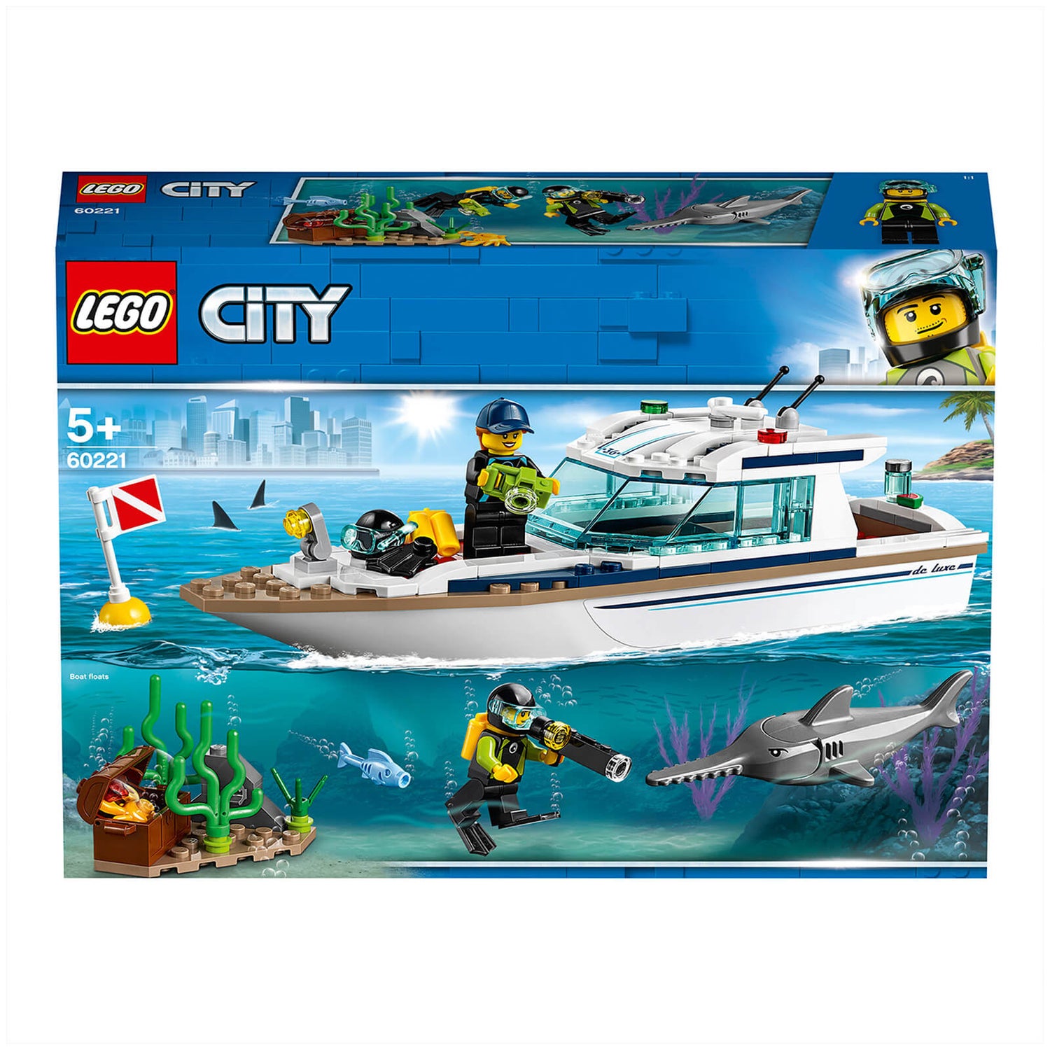 LEGO City: Diving Yacht Deep Sea Boat Set (60221) Toys - Zavvi US