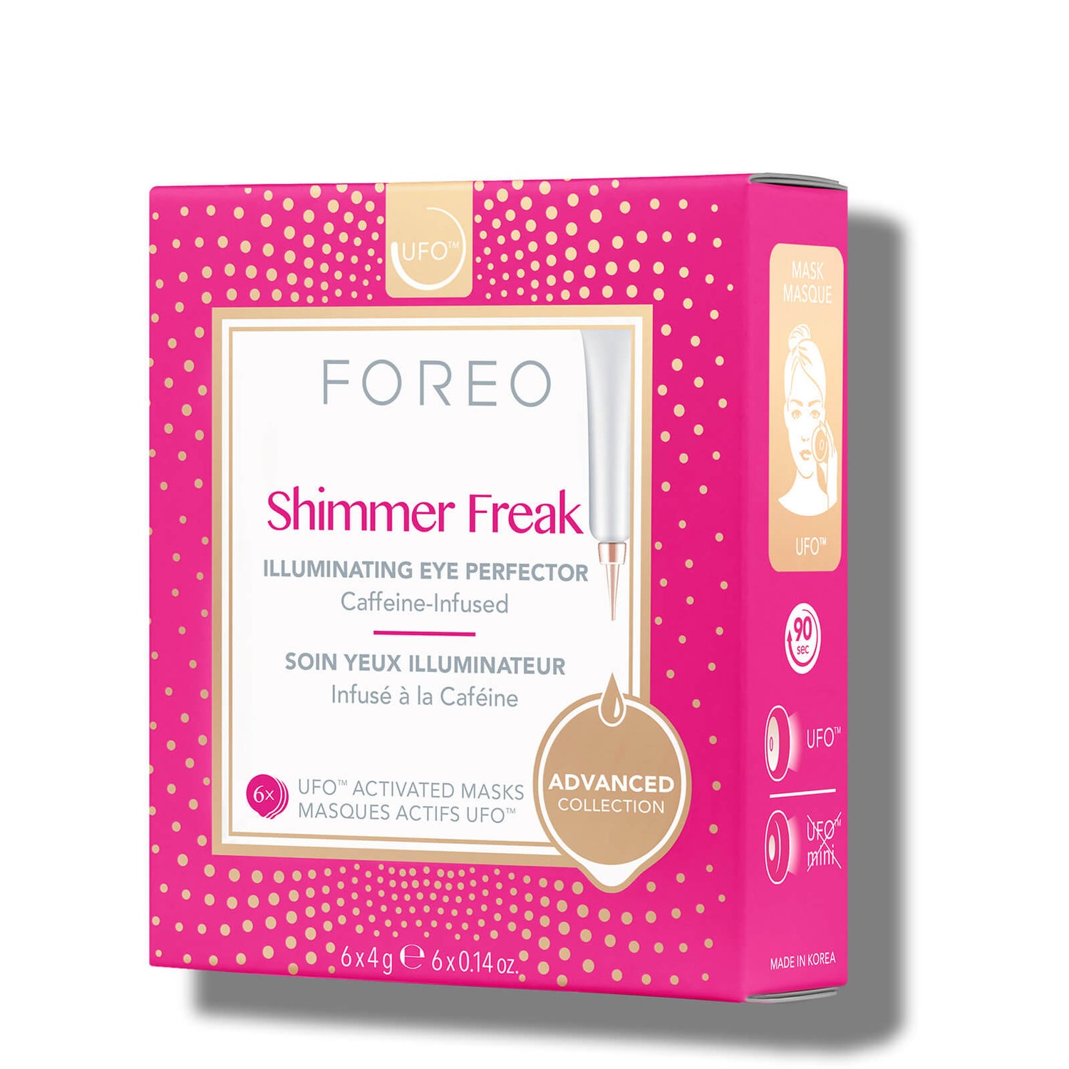 FOREO Shimmer Freak UFO Illuminating Eye Mask (6 Pack) - LOOKFANTASTIC
