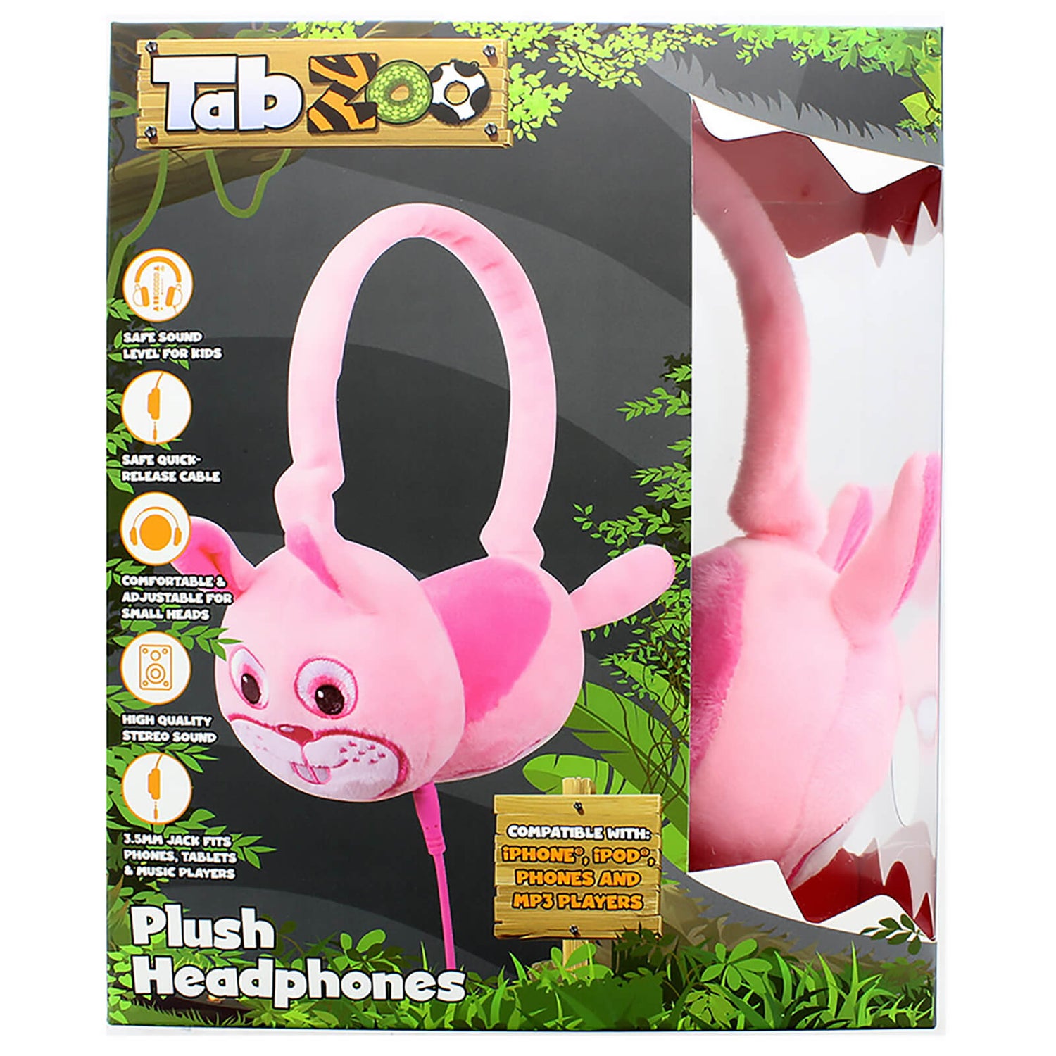 TabZoo Plush Rabbit Childrens Wired Headphones Electronics - Zavvi UK