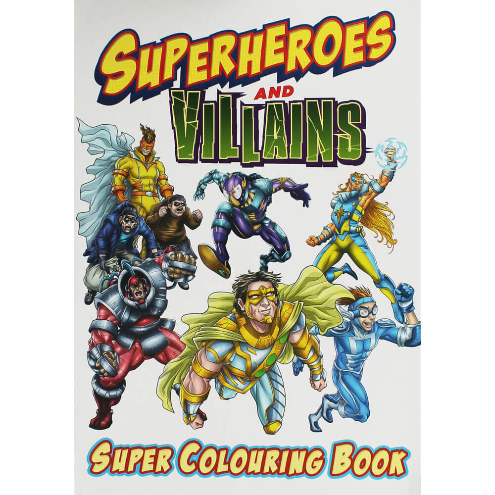 super heroes coloring book