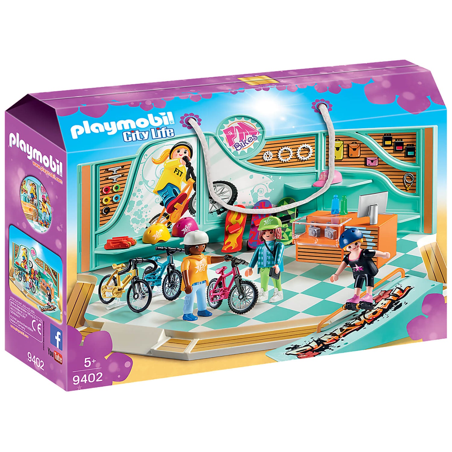 Playmobil City Life Bike and Skate Shop with Ramp (9402) Toys - Zavvi UK