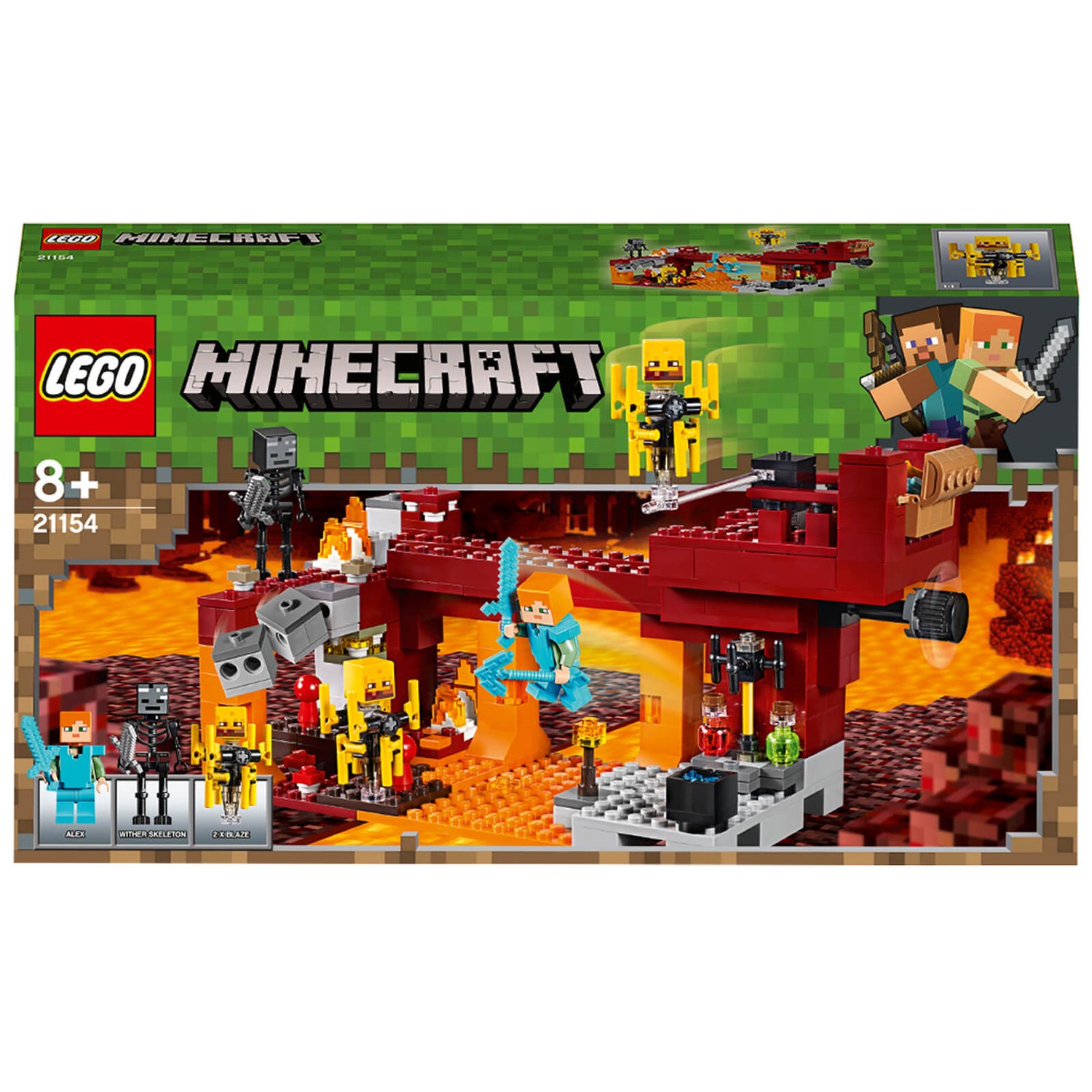 LEGO Minecraft: The Blaze Bridge Building Set (21154) Toys | Zavvi ...