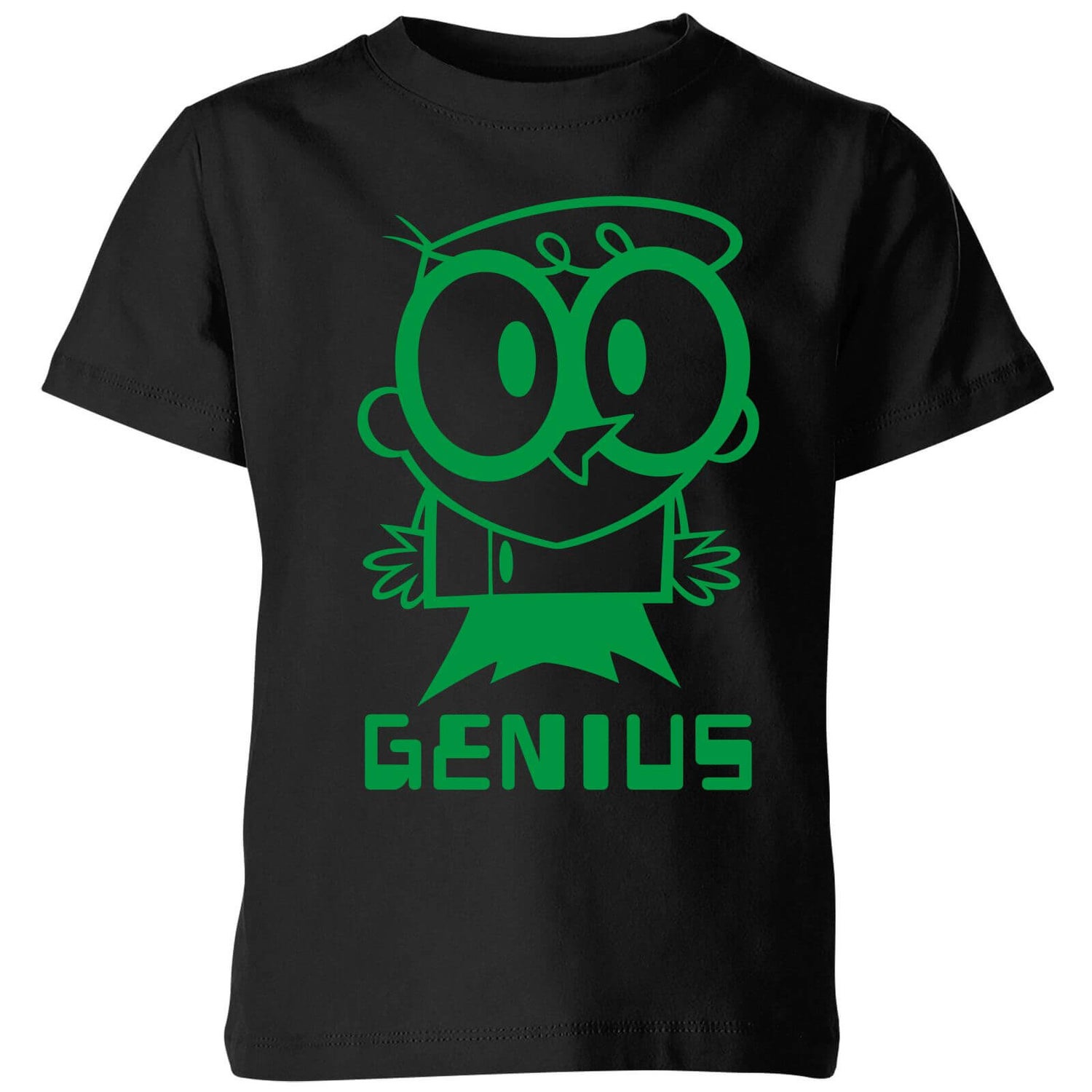 Dexters Lab Green Genius Kids' T-Shirt - Black Clothing - Zavvi UK