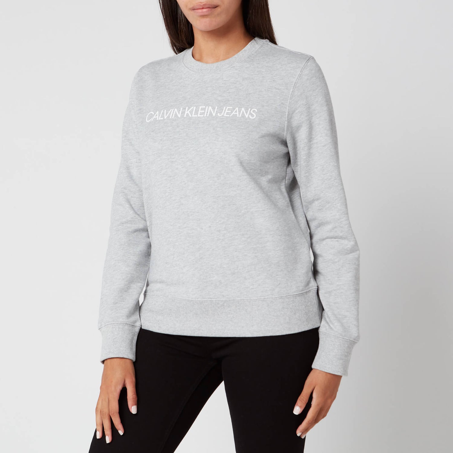 Crew Neck Calvin Klein Logo Sweatshirt Women\'s Calvin Klein Modern ...