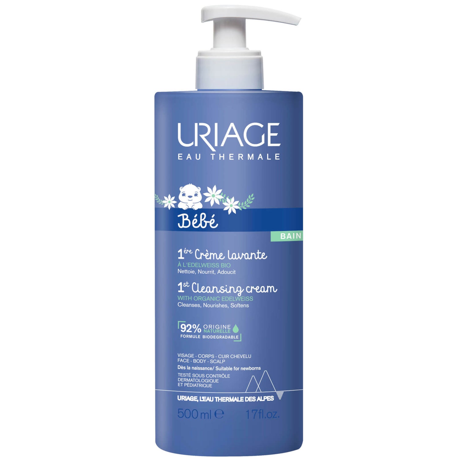 Uriage Promo Baby 1st Cleansing Cream 500ml - LOOKFANTASTIC