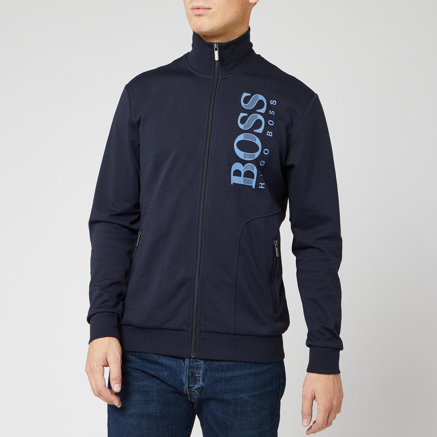 BOSS Men's Tracksuit Zip Jacket - Navy/Blue | TheHut.com