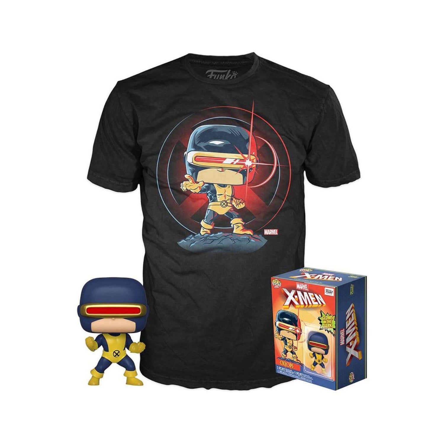 Marvel 80th First Appearance Cyclops Pop! And Tee Bundle Merchandise ...