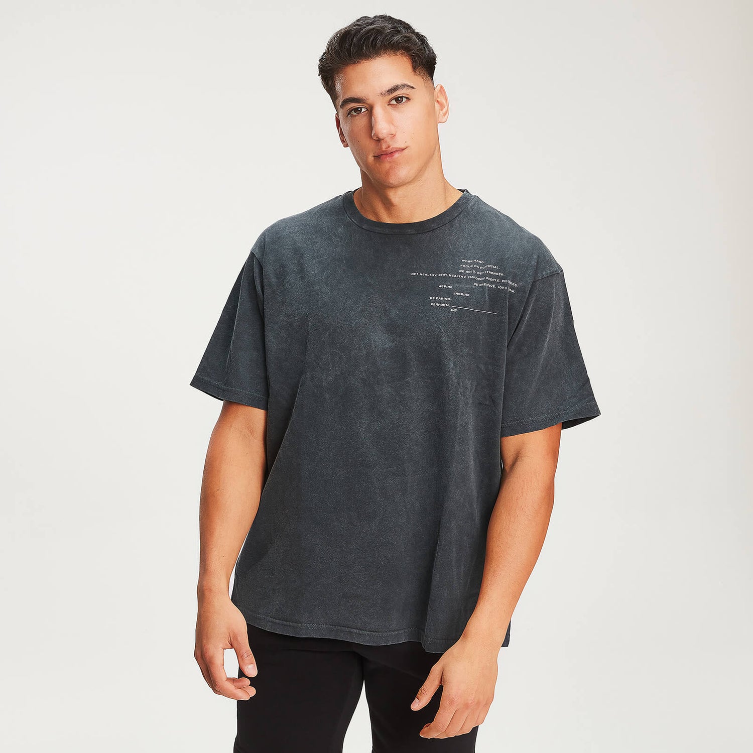 Men's Rest Day Staggered Slogan T-Shirt | Black | MYPROTEIN™