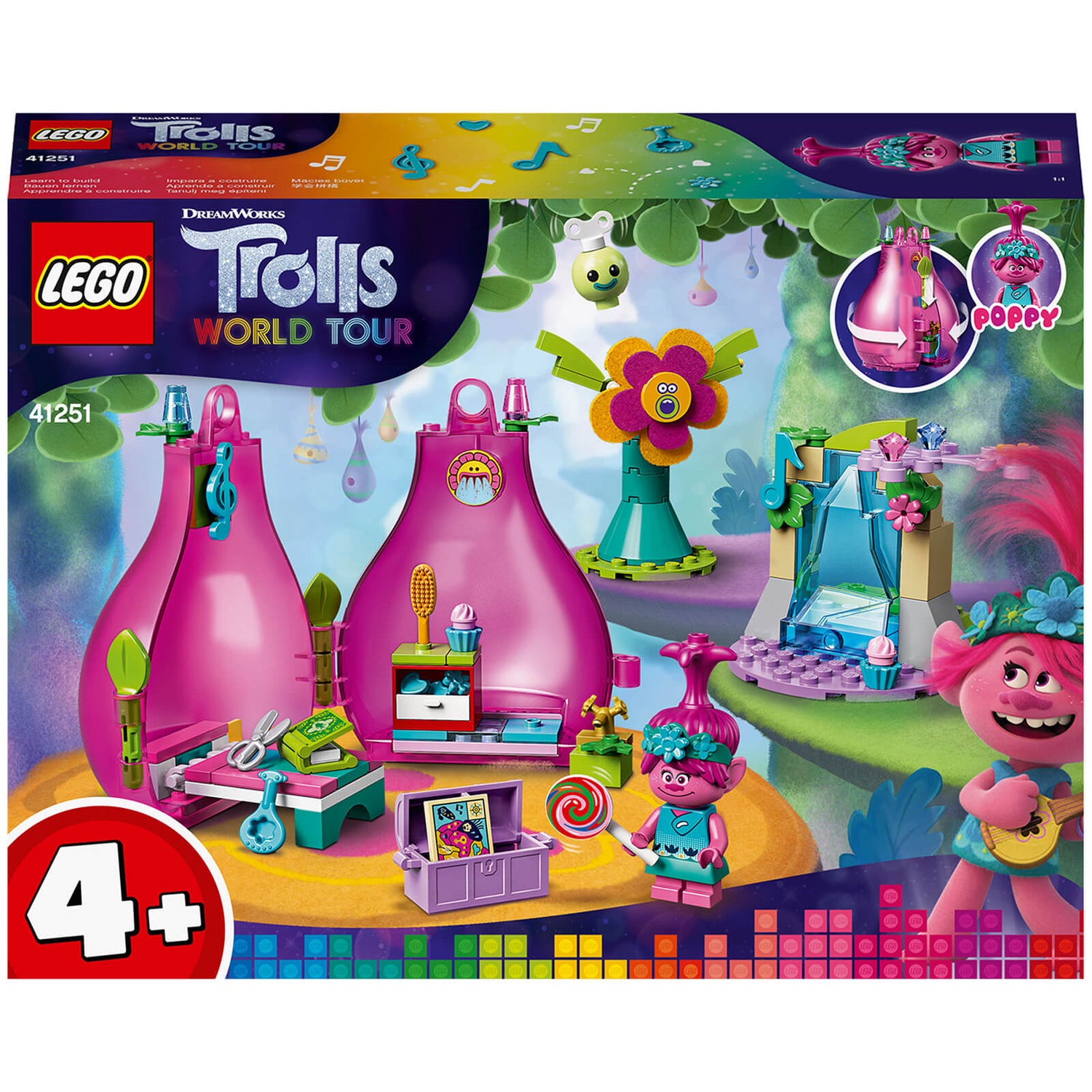 LEGO Trolls 4+ Poppy’s Pod Portable Travel Set (41251) Toys - Zavvi UK