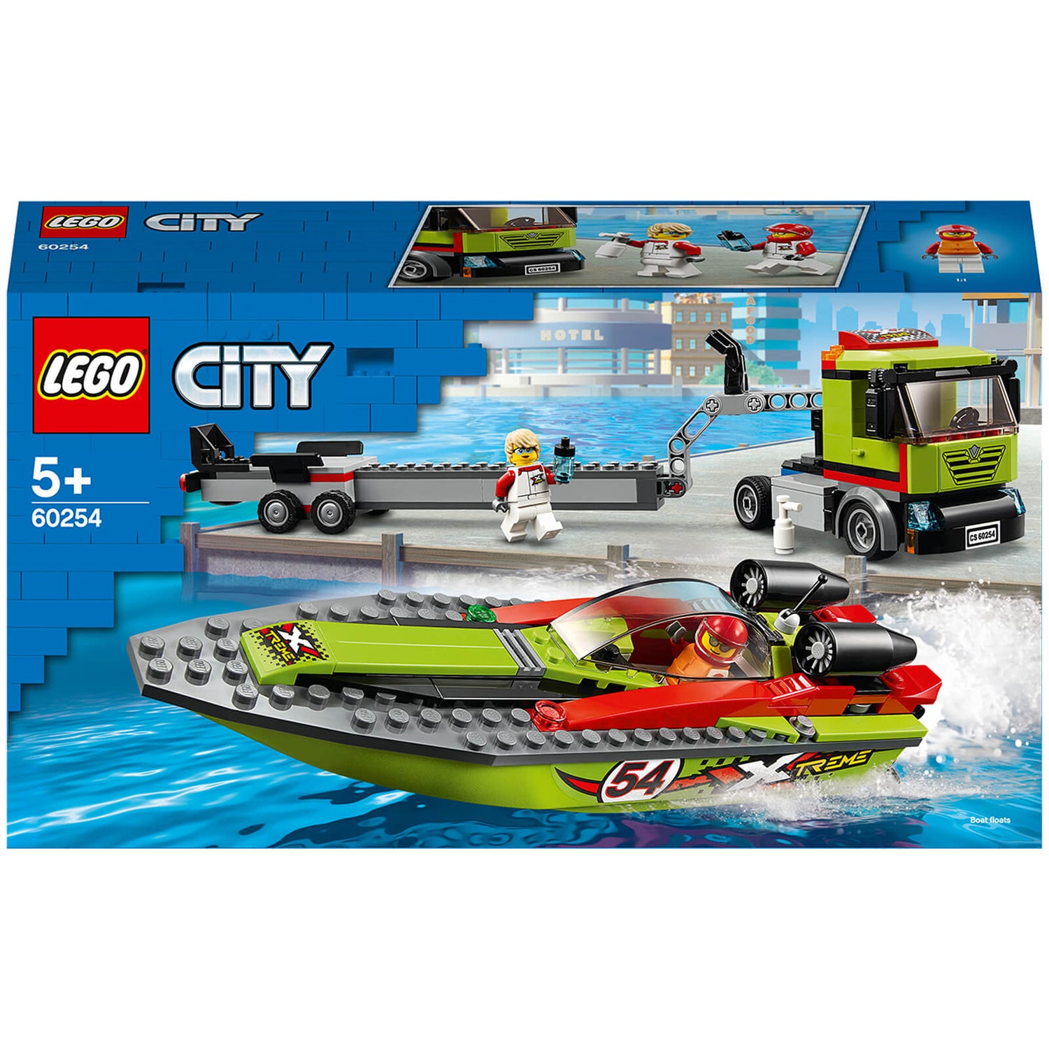 LEGO City: Great Vehicles Race Boat Transporter Set (60254) Toys - Zavvi UK