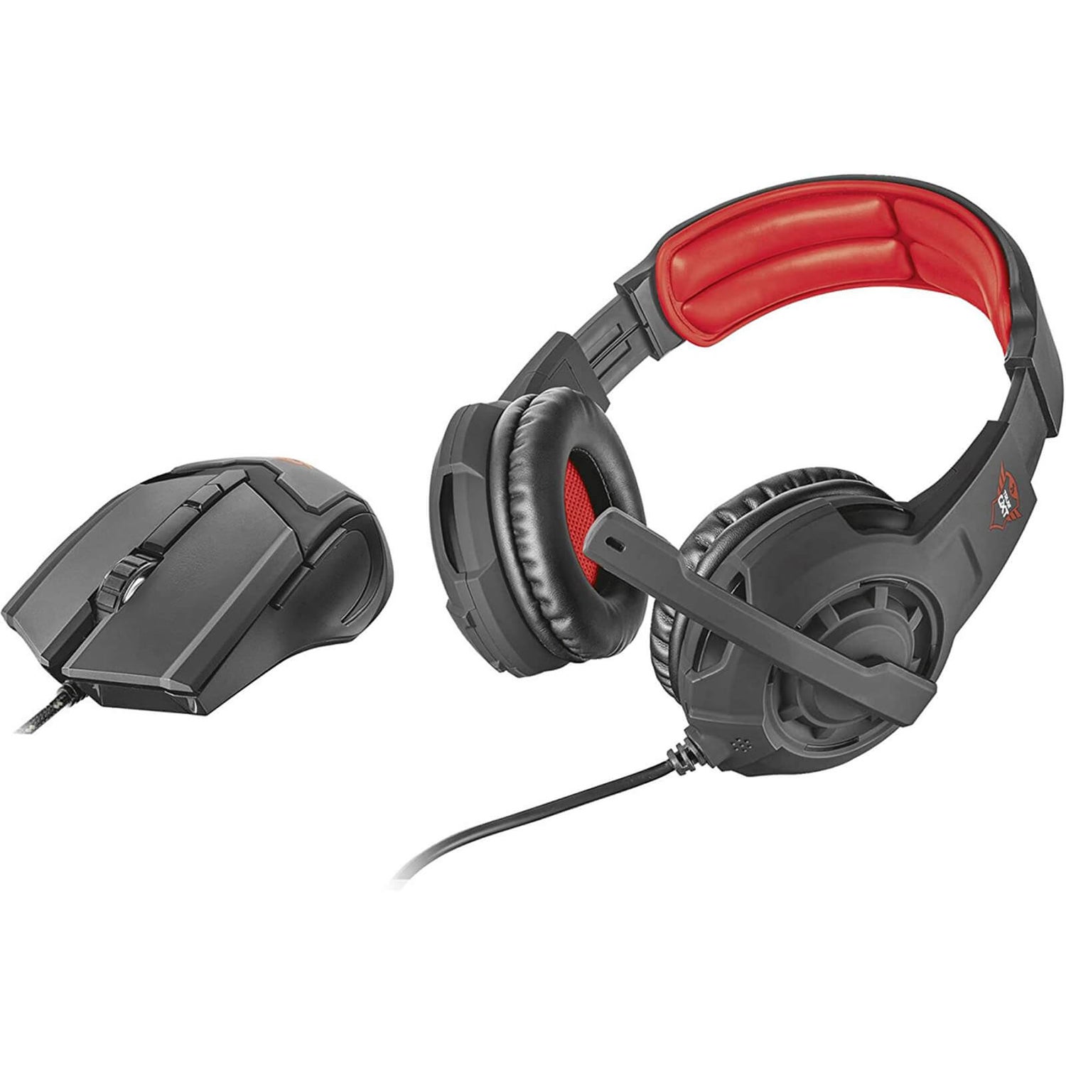 Trust Gaming GXT 784 Gaming Headset and Mouse - Black/Red Computing ...