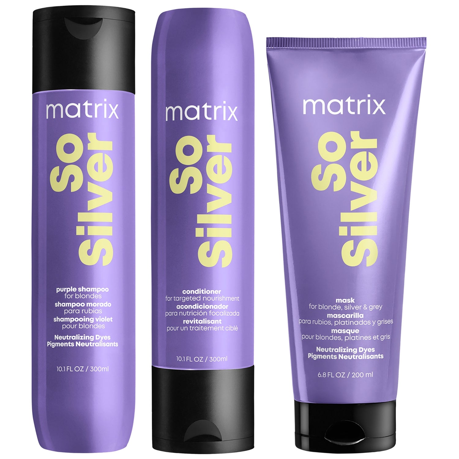 Matrix Total Results So Silver Purple Toning Shampoo, Conditioner and ...