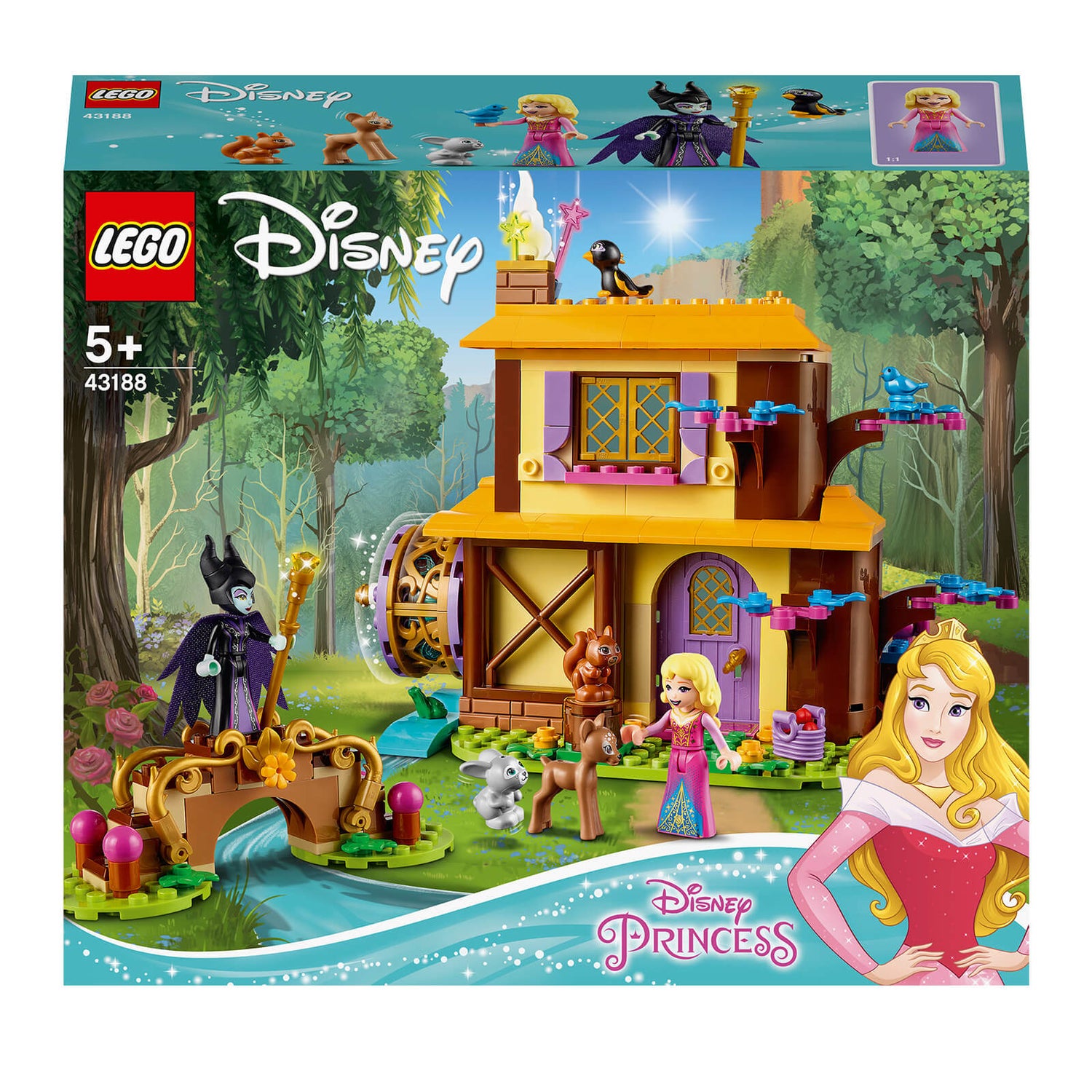 LEGO Disney Princess: Aurora’s Forest Cottage Playset (43188) Toys ...