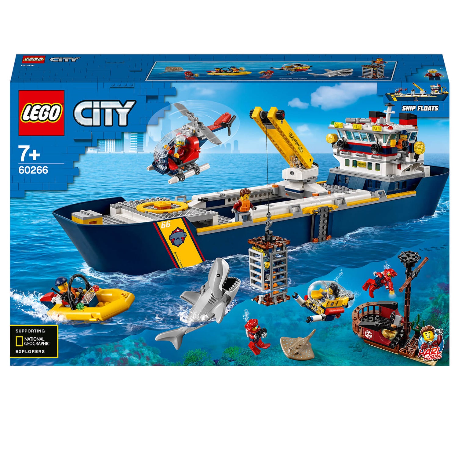 LEGO City: Ocean Exploration Ship Floating Toy Boat (60266) Toys ...