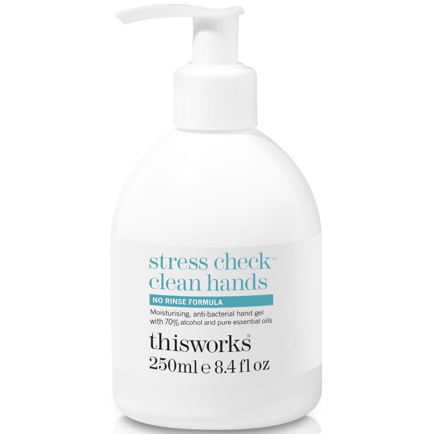 this works Stress Check Clean Hands Gel 250ml | LOOKFANTASTIC