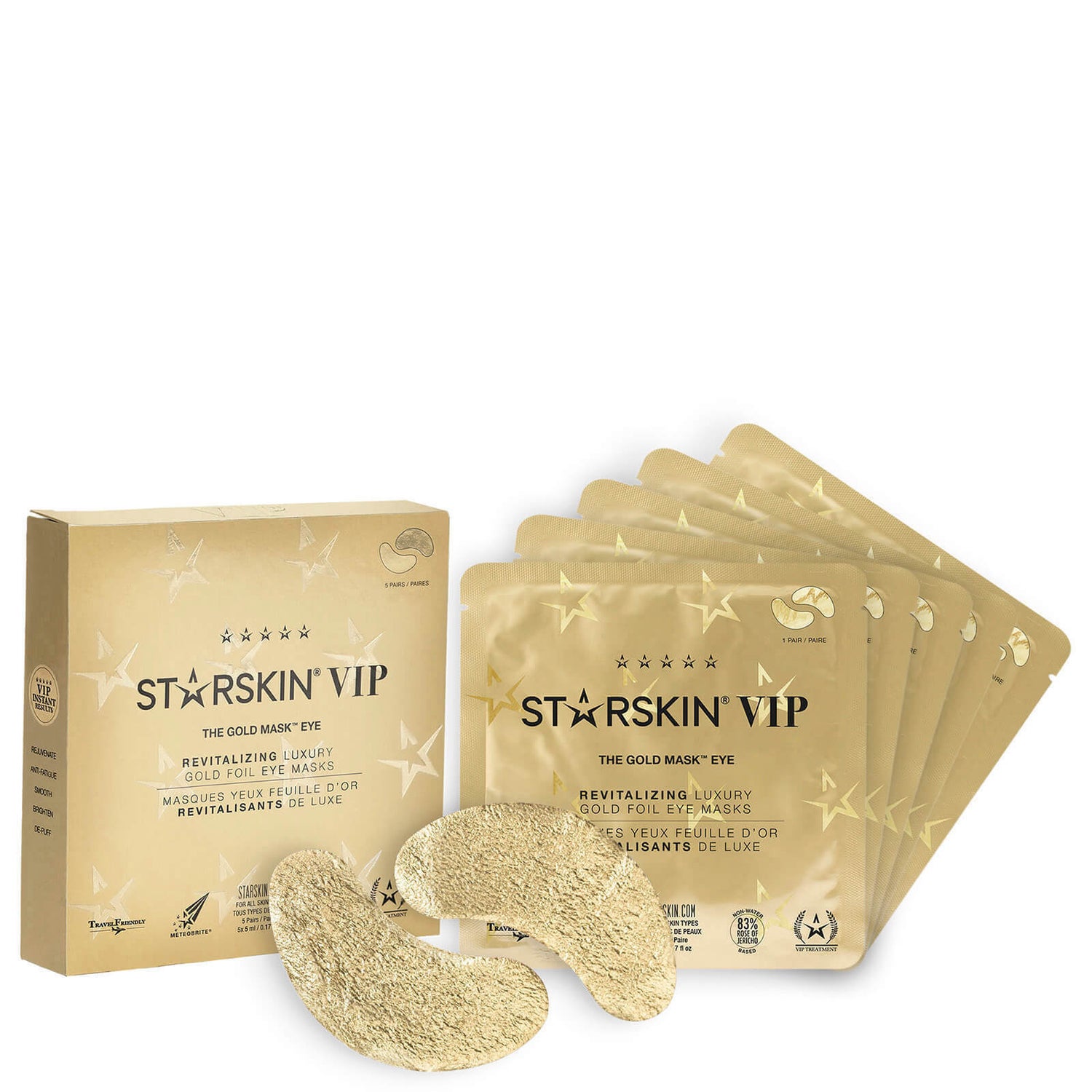 STARSKIN VIP The Gold Mask Eye Revitalizing Luxury Gold Foil Eye Masks ...