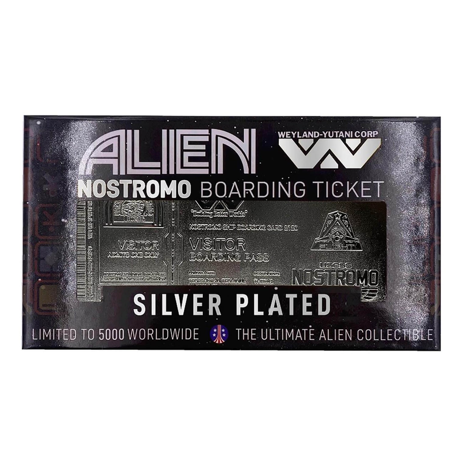 Alien Silver Plated Limited Edition Nostromo Boarding Ticket ...