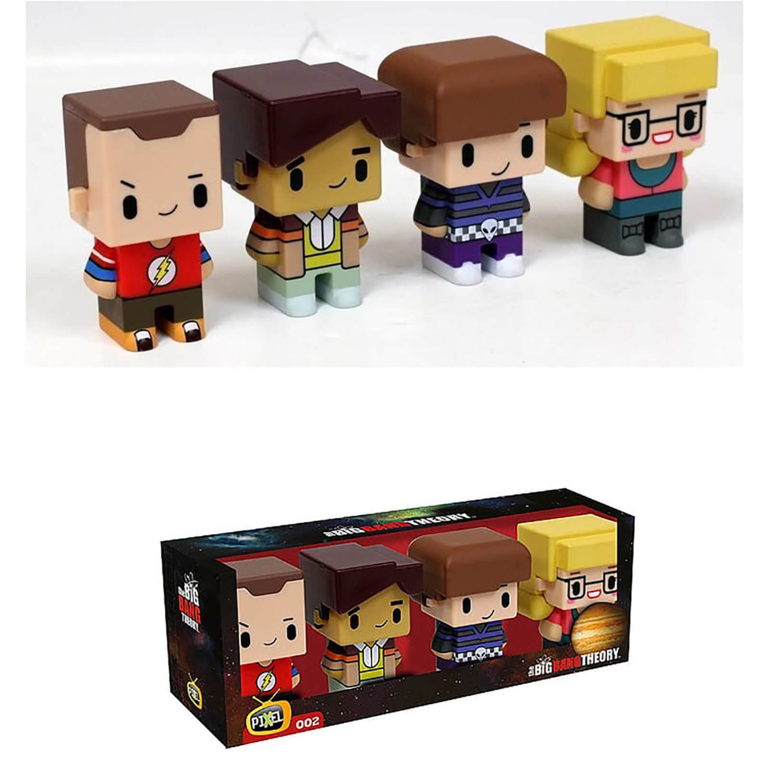 Pixel Figure Big Bang Theory Set of 4 Figures 7cm Merchandise - Zavvi UK