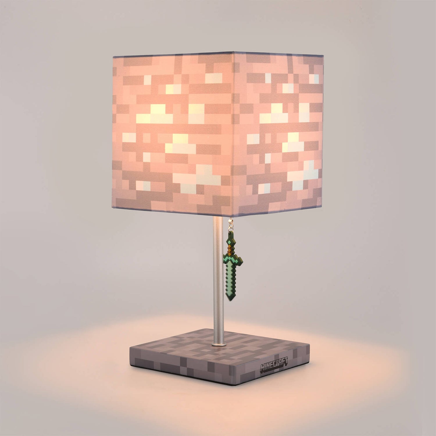 Minecraft Diamond Ore Block Desk Lamp with 3D Diamond Sword Puller - 14 ...