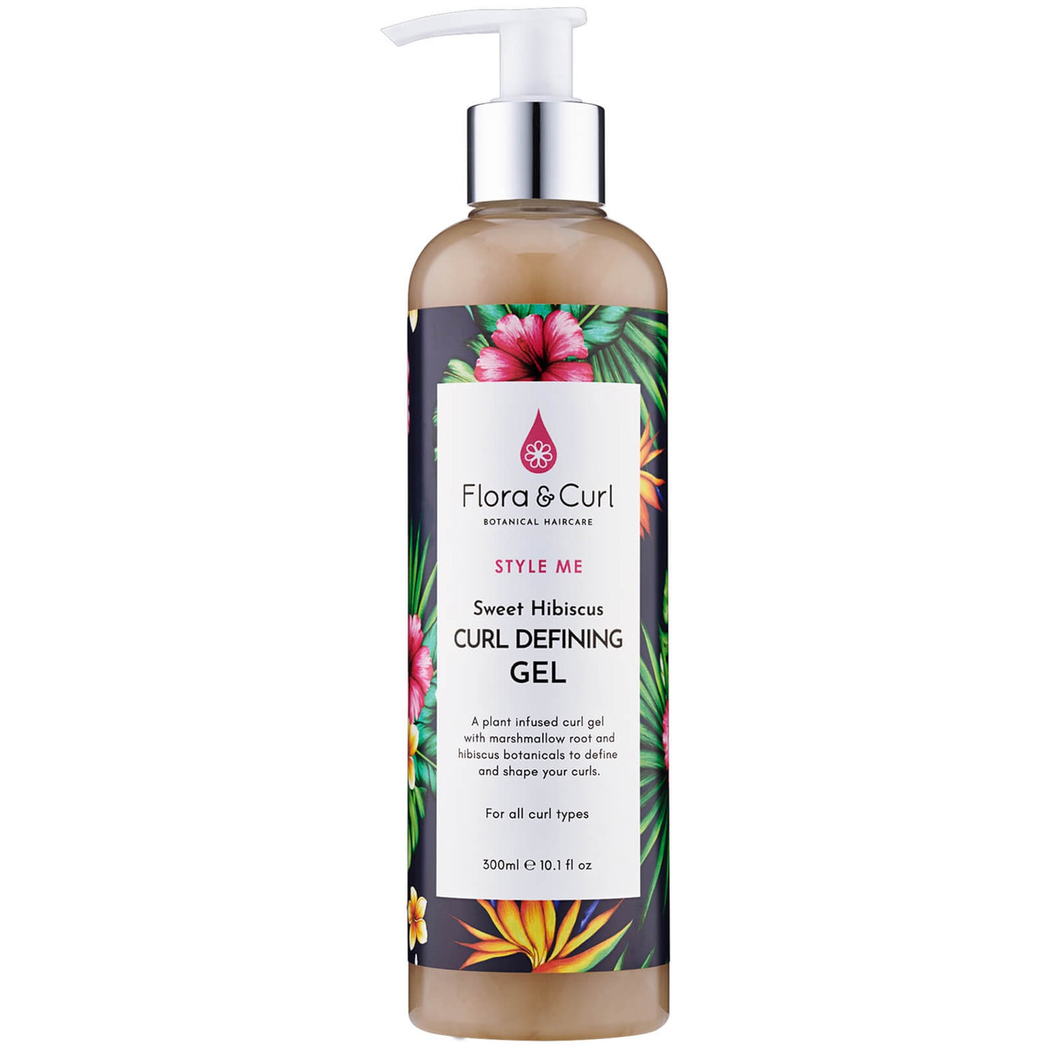Flora & Curl Sweet Hibiscus Curl Defining Gel 300ml - LOOKFANTASTIC