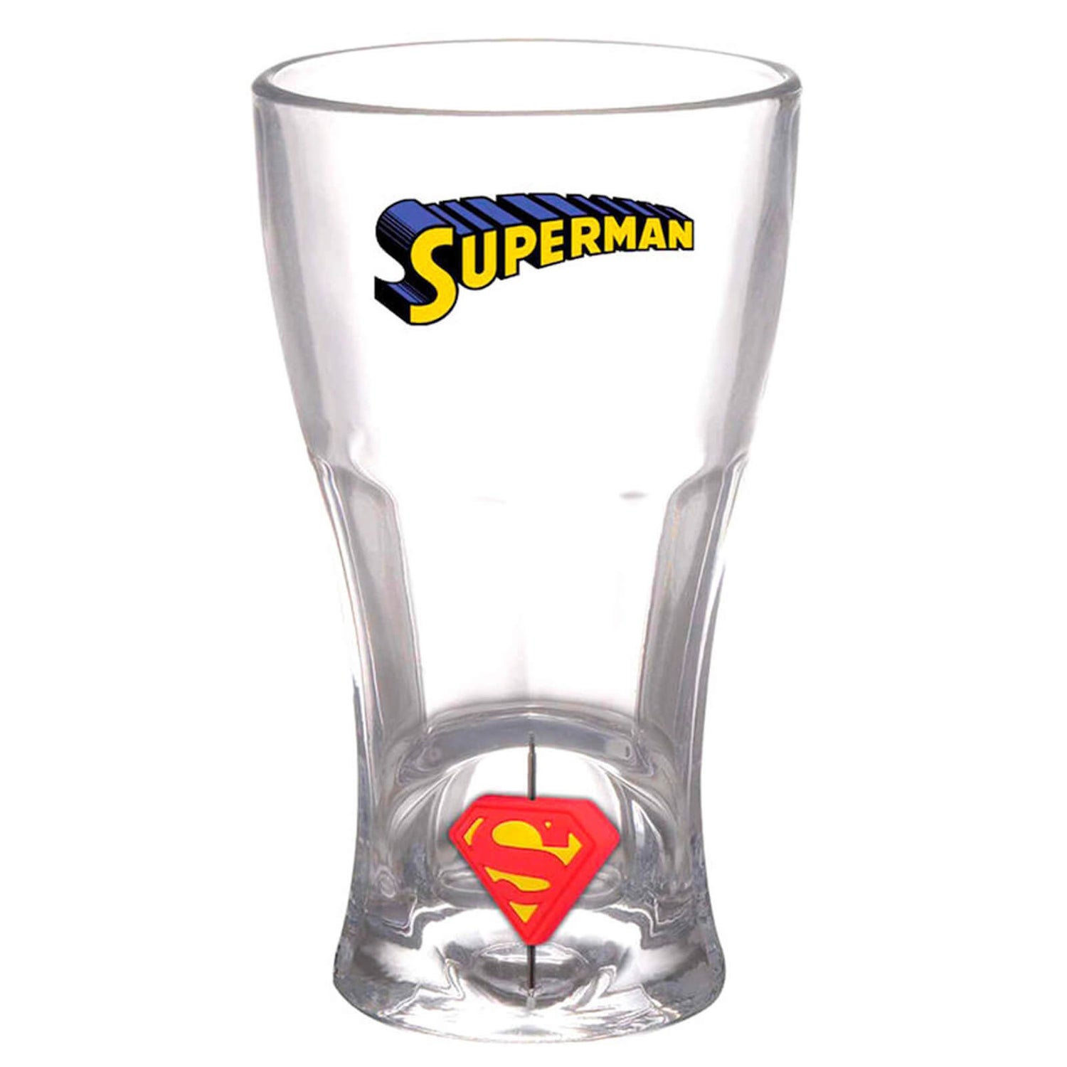 DC Comics DC Universe Soda Glass Superman 3D Rotating Logo Merchandise ...
