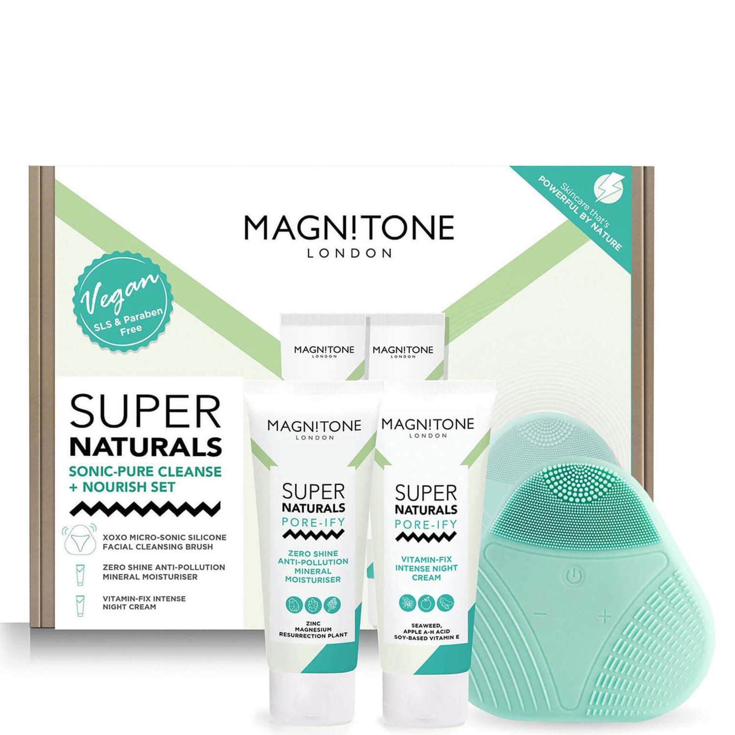 Magnitone London SuperNaturals Sonic Pure Cleanse and Nourish Set ...